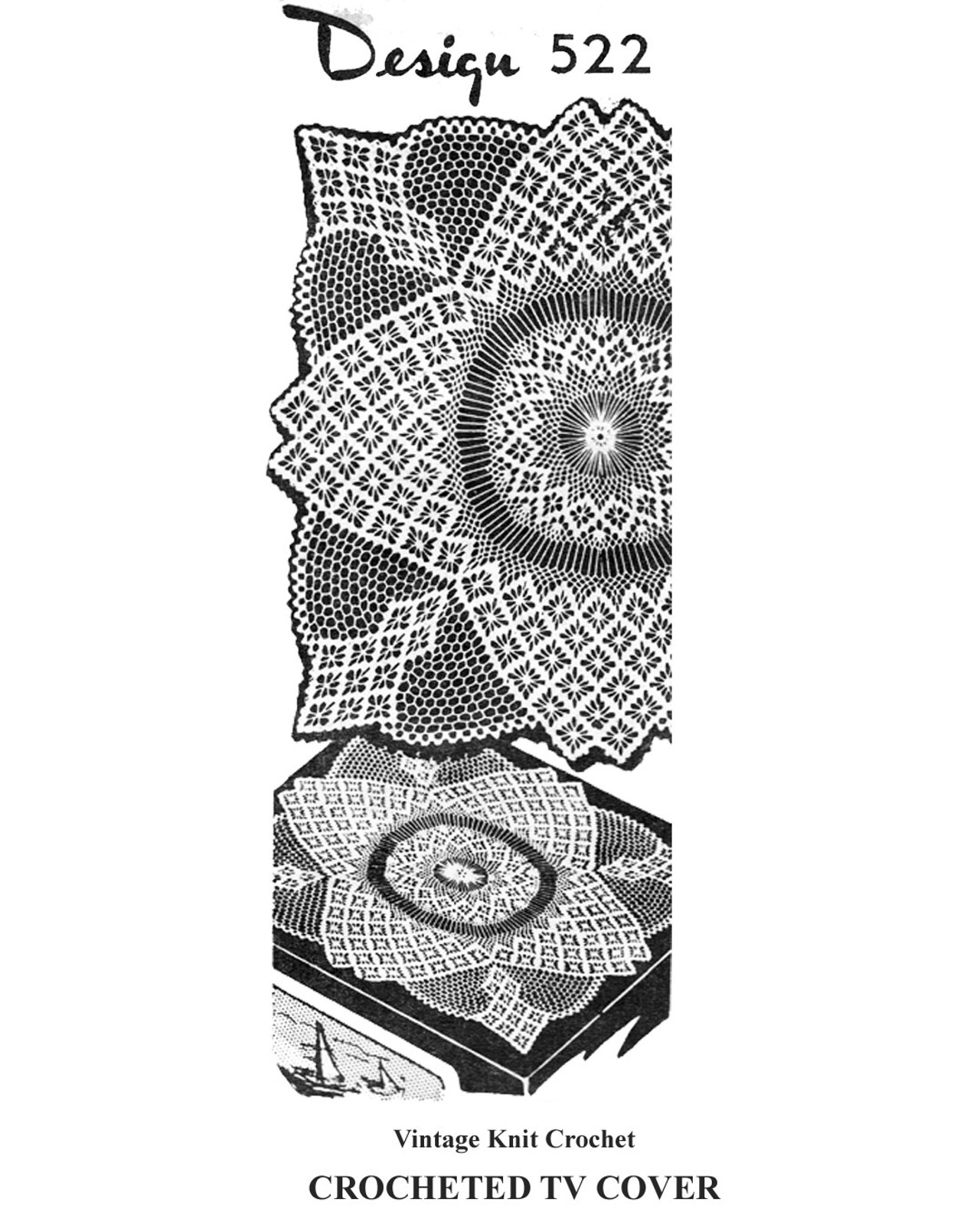 Crochet Spiderweb Doily Tablecloth Pattern Mail Order 522 Laura Wheeler