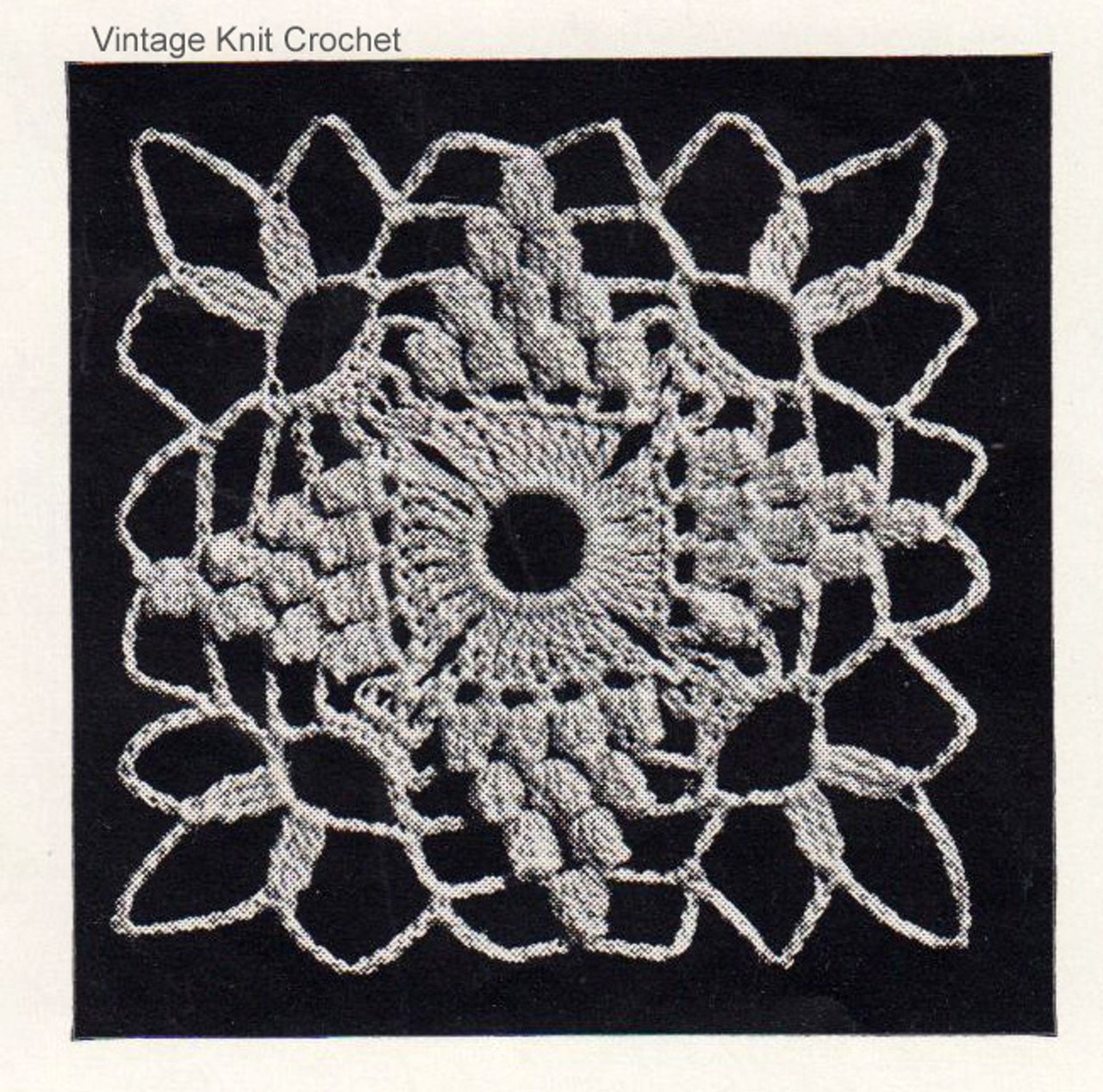 Crocheted Medallion Tablecloth Pattern Napkin Insertion