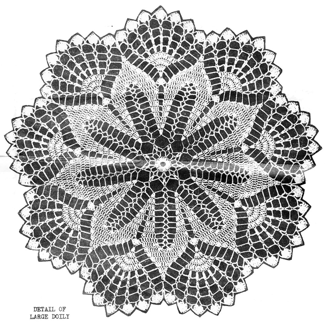 Crochet Wheel Doily Pattern 11 Inches
