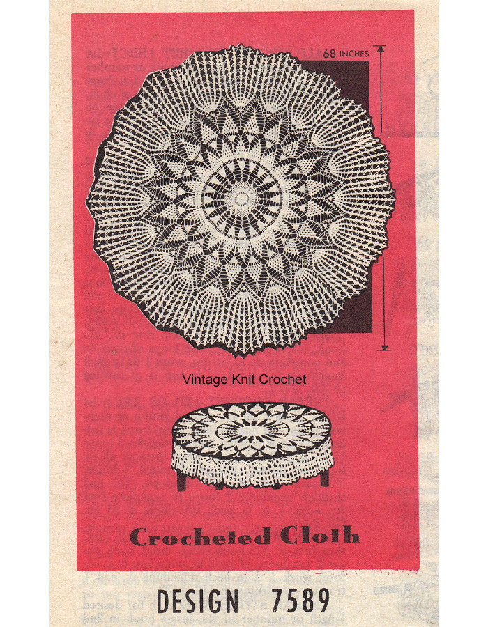 Crocheted Edgings Pattern, Pineapple Motif, Laura Wheeler 989