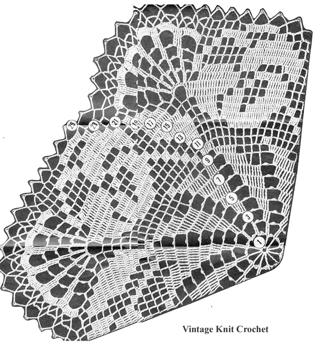 Pansy Filet Crochet Doily Pattern, Round Square Oblong, Mail Order 7046 ...