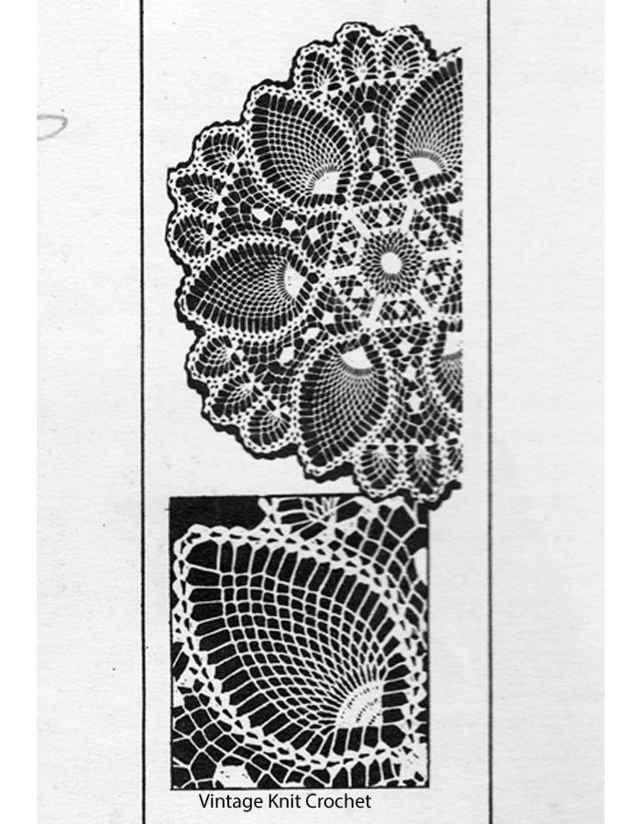 Crochet Pineapple Doilies Pattern Large Small Laura Wheeler 698