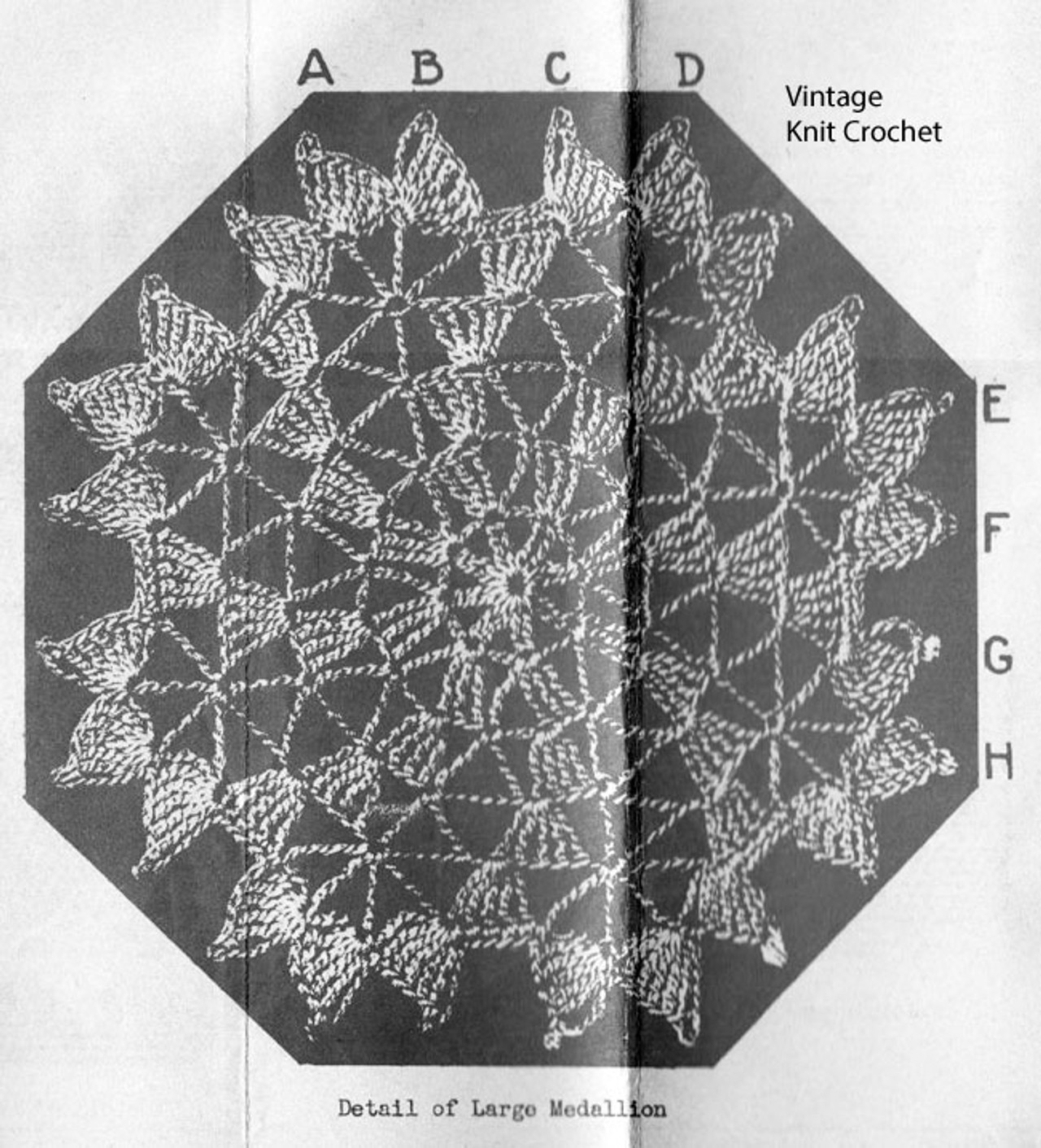 Crochet Medallion Pattern Cloth Spread Runner Laura Wheeler 1345