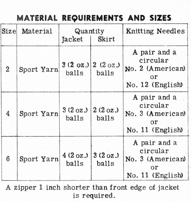 Girls Vintage Knitted Suit Dress Pattern, Design 538 Mail Order