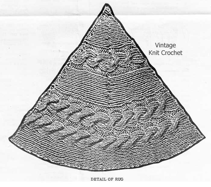 Knitted Round Cable Rug Pattern, Alice Brooks 7269, Mail Order