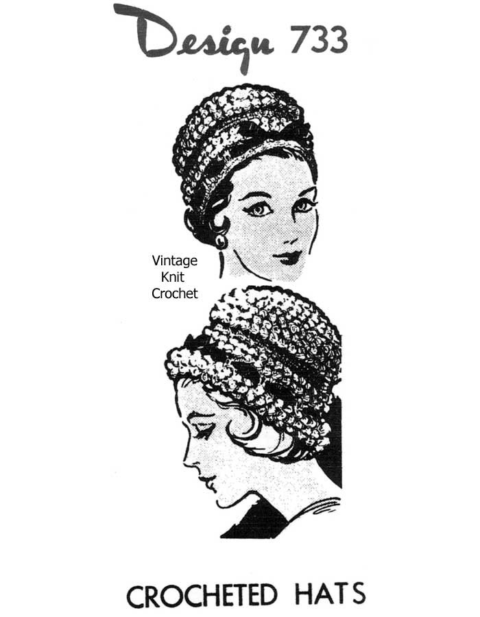 Hi-Flier Pillbox Crochet Hat Pattern, Vintage 1930s