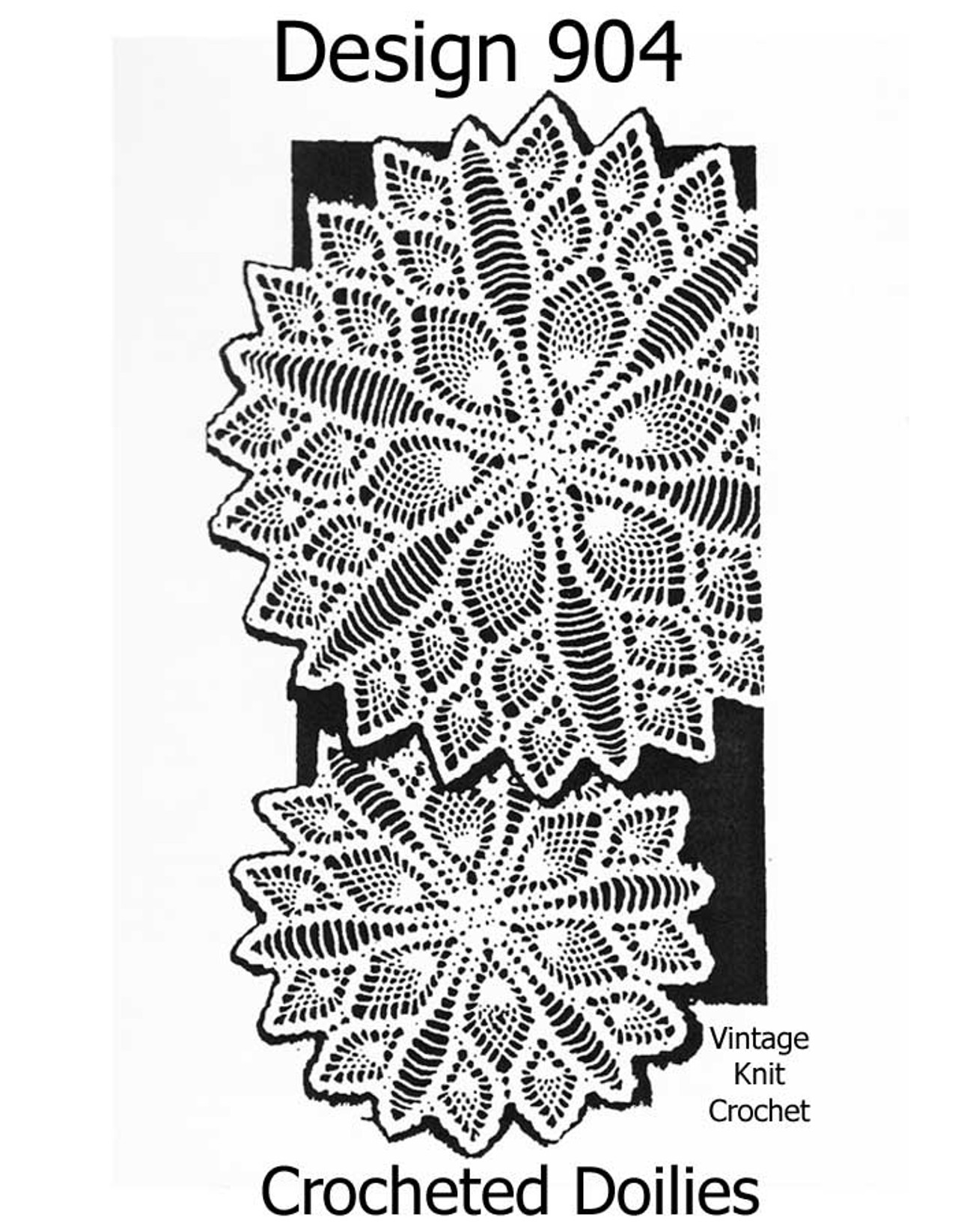 Easy Crochet Doilies Pattern 3 Sizes Pineapple Motif Mail Order