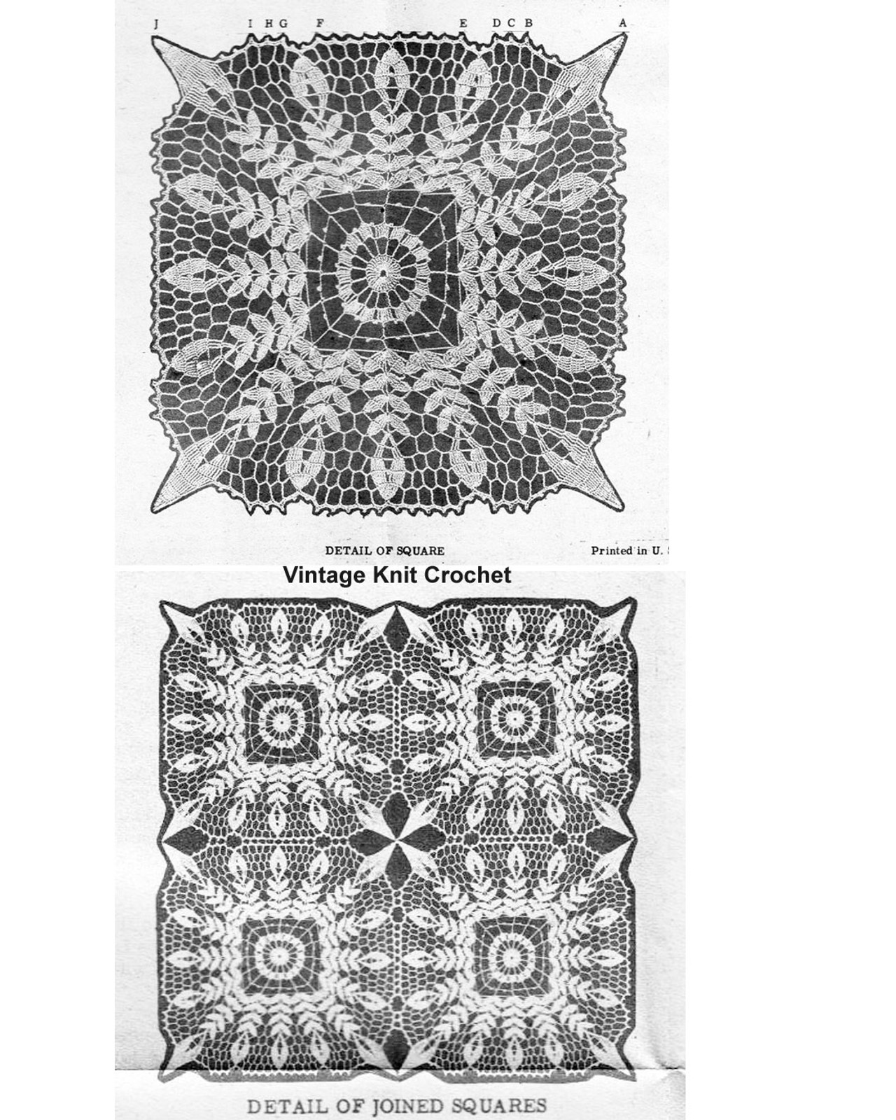 Crochet Peacock Tablecloth Bedspread Square Pattern Laura Wheeler