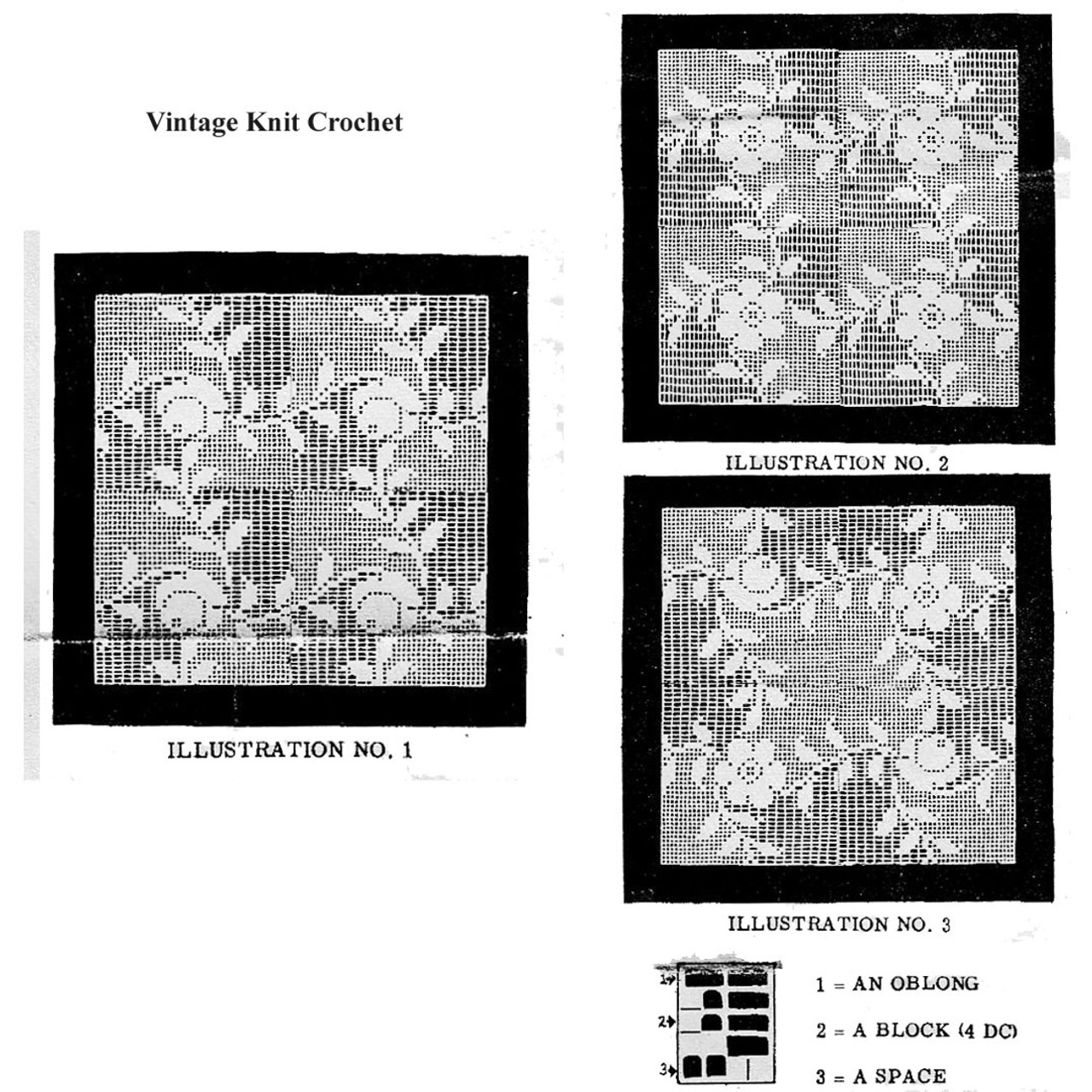 Filet Crochet Rose Square Pattern Tablecloth Laura Wheeler 637 Mail Order
