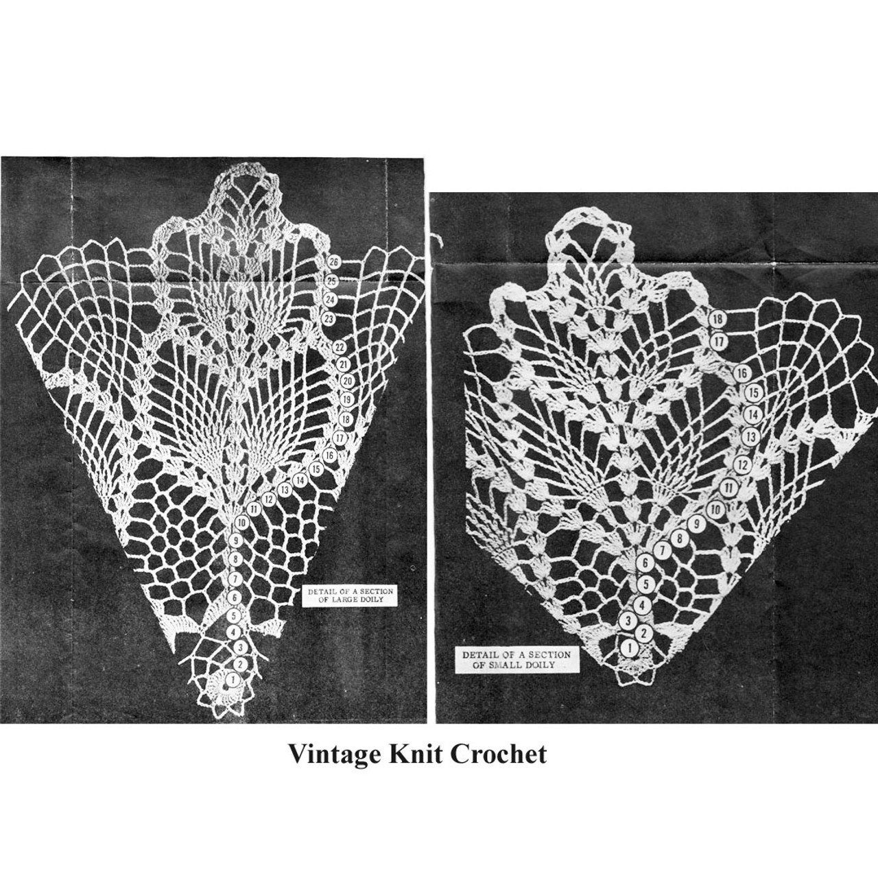 Crochet Pineapple Doily Pattern Small Medium Large Alice Brooks 7044