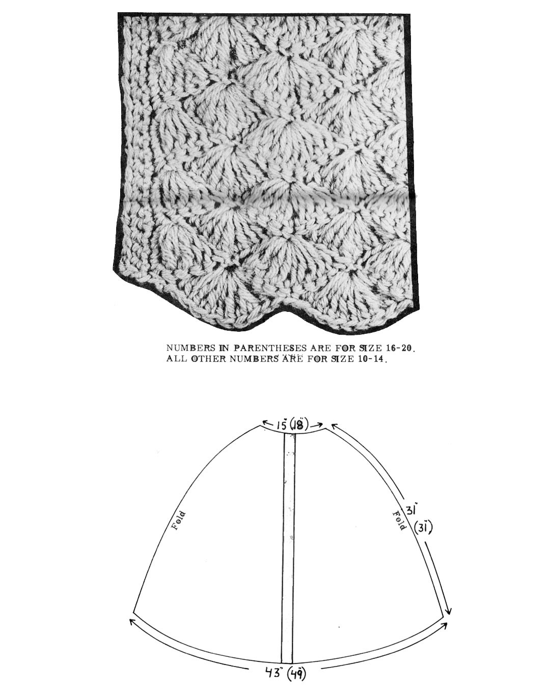 Crochet Cape Pattern, Shell Stitch, Laura Wheeler 645, Mail Order