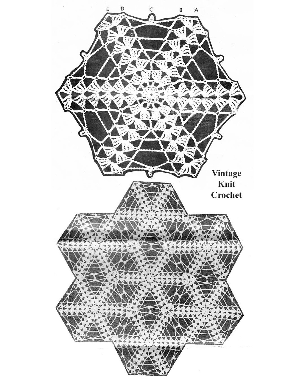 Crochet Wheel Motif Pattern Medallion For Bedspread Tablecloth Mail