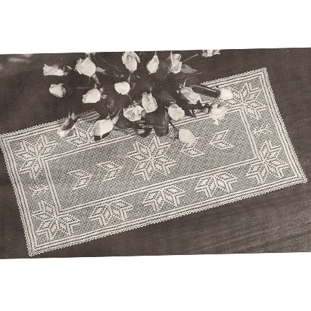 Star Motif Filet Crochet Runner Pattern