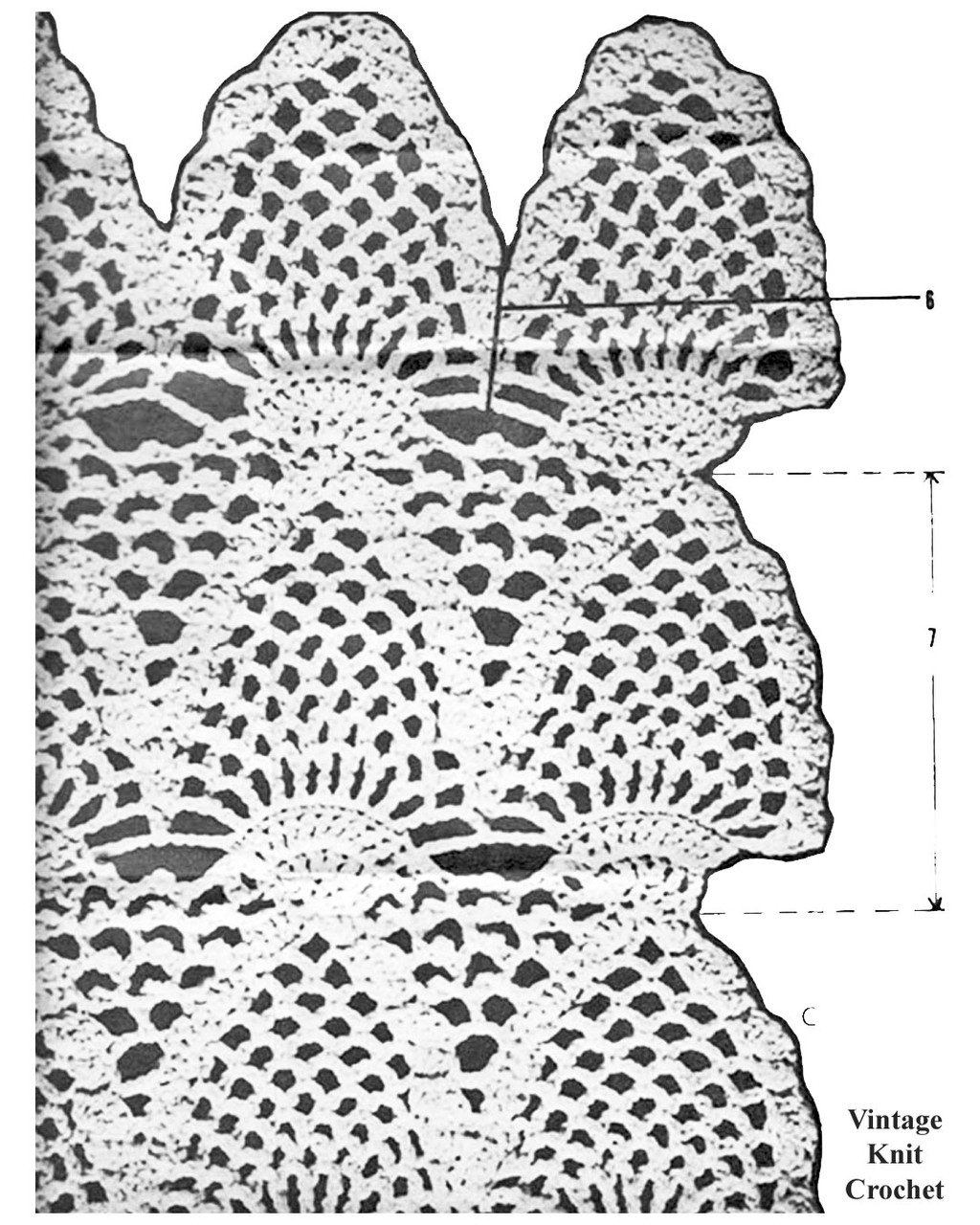 Crochet Afghan Pattern Of Pineapple Motifs Mail Order Design 940
