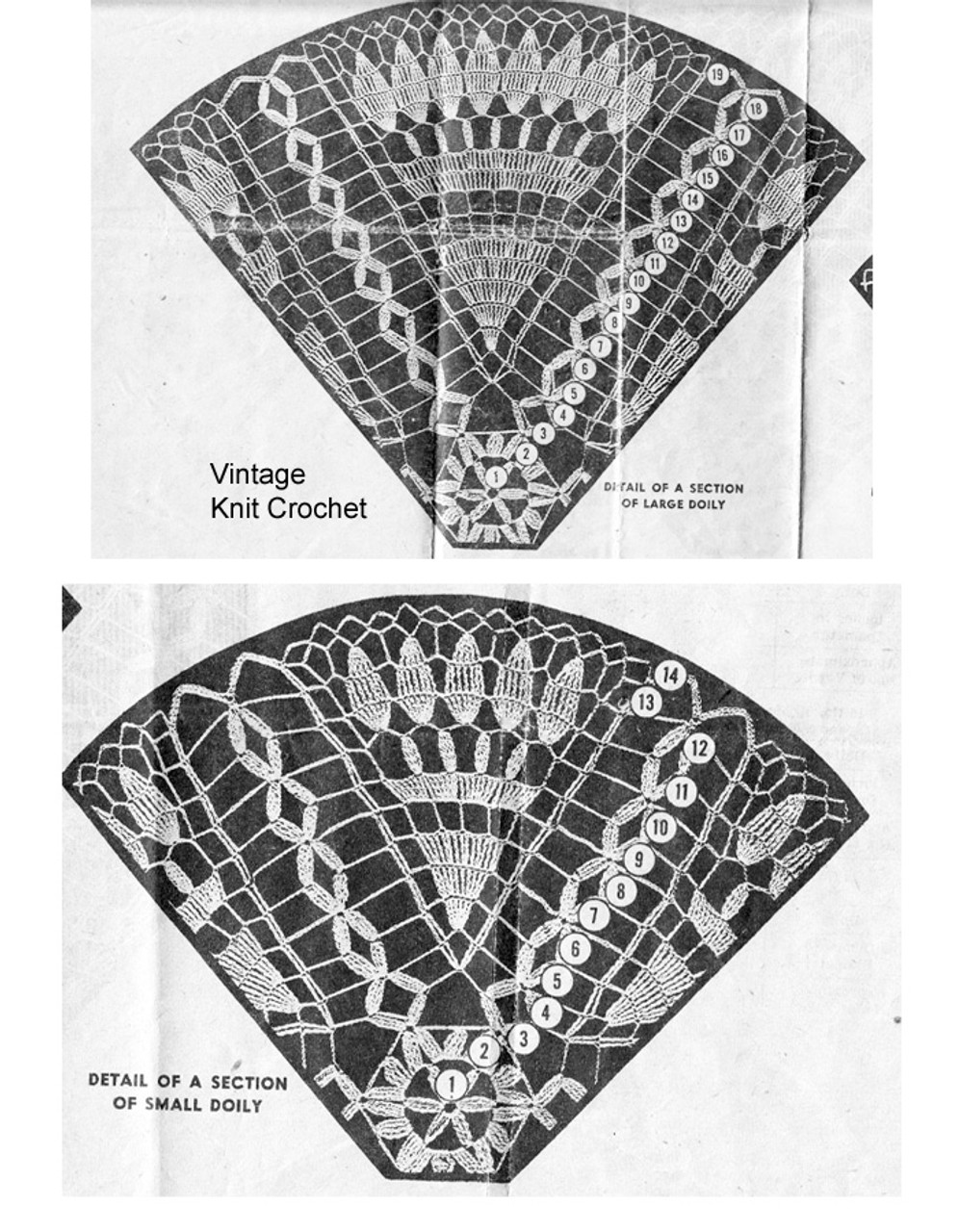Laura Wheeler 798 Crochet Wheel Doily Pattern Large Small Mail Order