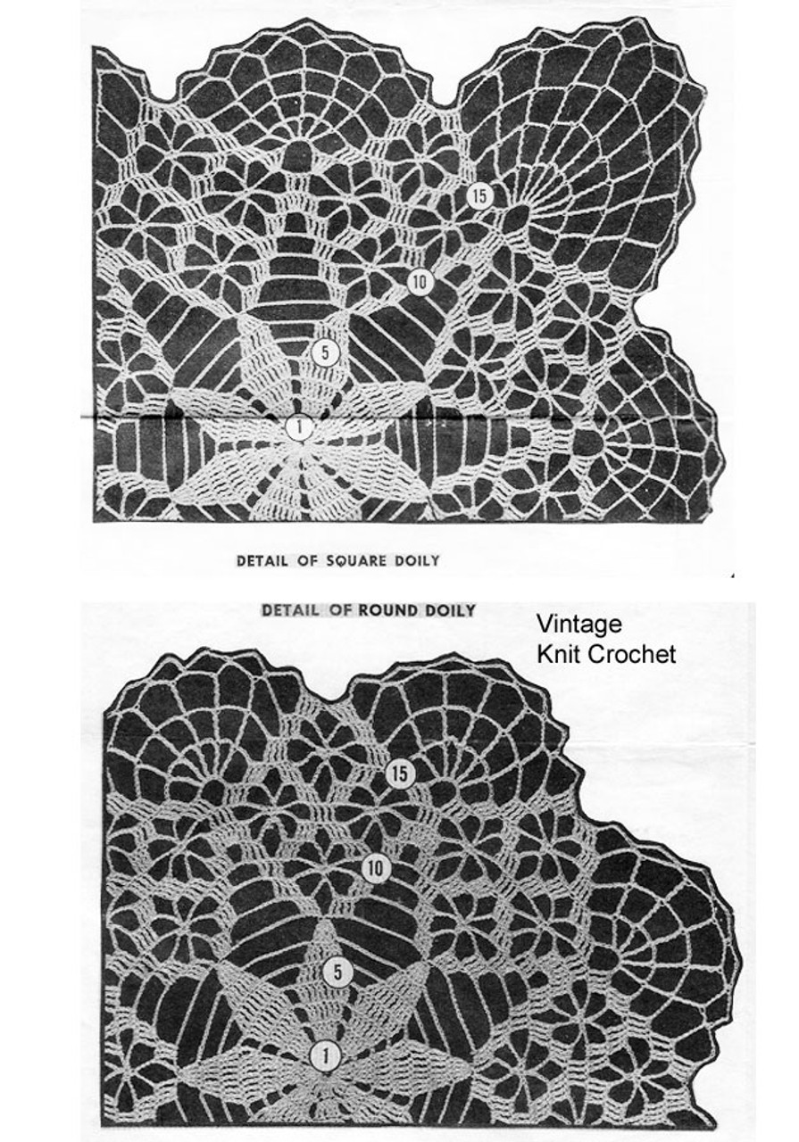 Star Spiderweb Motif Crochet Doilies Oval Round Square Alice Brook 7097