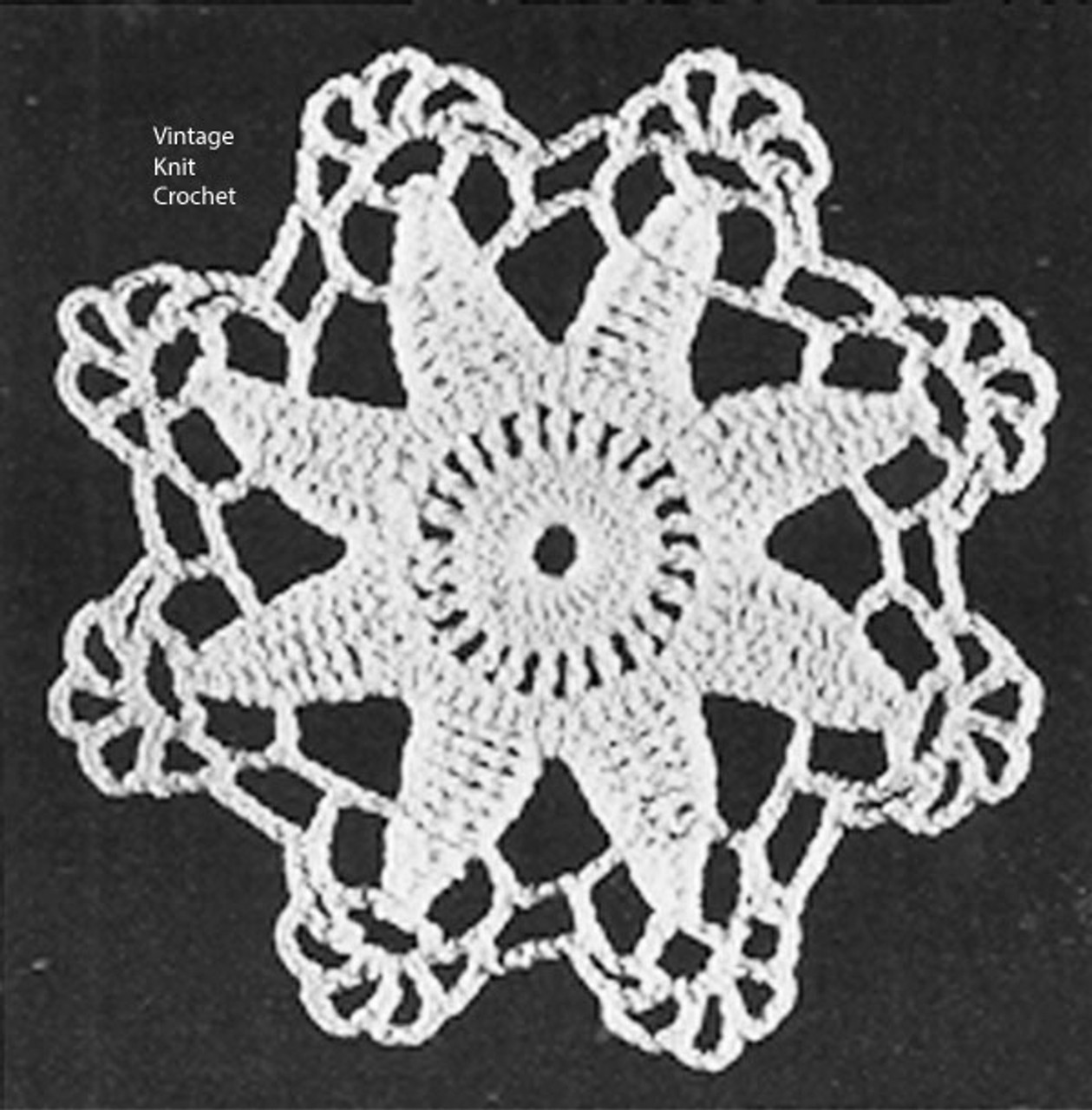 Crochet Star Medallion Bedspread Pattern No 623