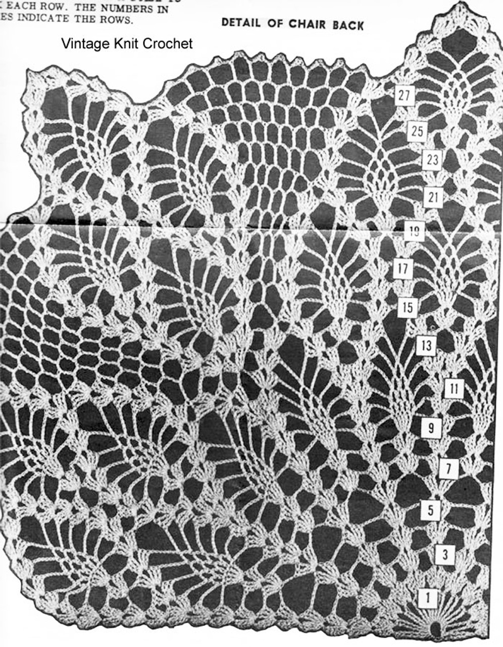 Pineapple Crochet Chair Set Pattern Design 7112