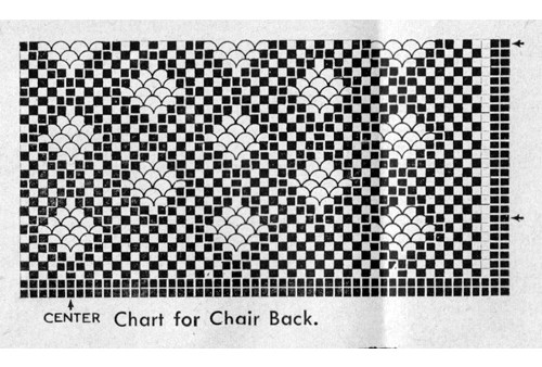 Diamond Mesh Crochet Chair Set Pattern