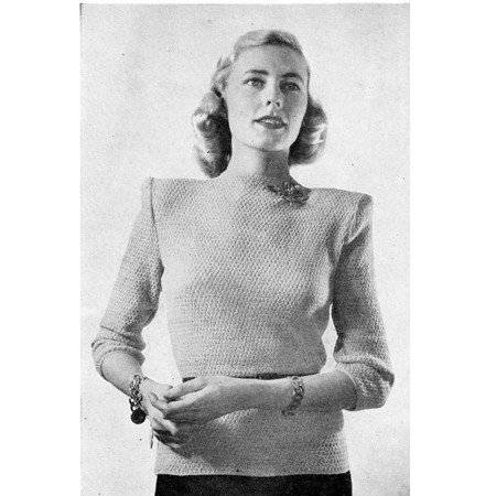 Simple Belted Torso Blouse Knitting Pattern