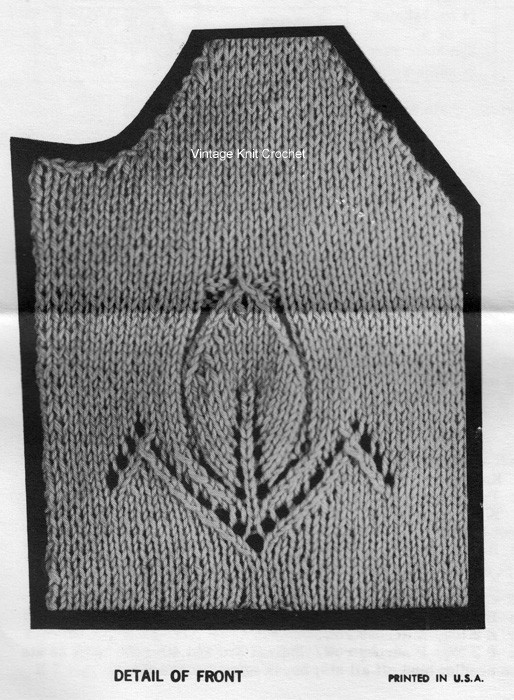 Knitted Raglan Jacket Pattern, Leaf Motif, Laura Wheeler 851, Mail ...