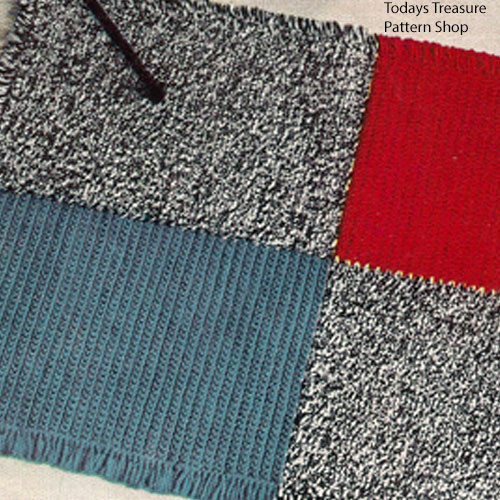 Beginners Color Block Crochet Area Rug Pattern