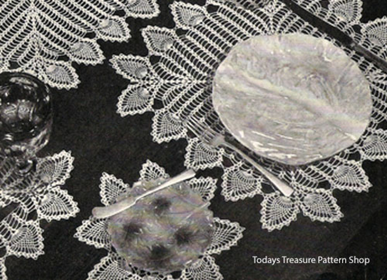Square Pineapple Luncheon Set Pattern