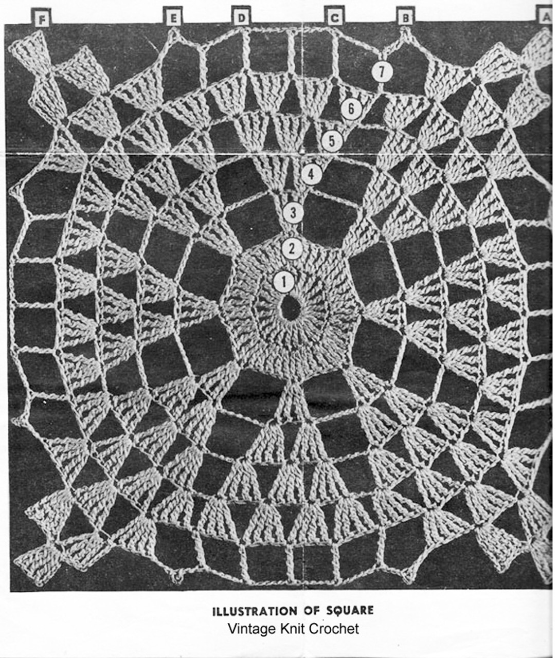 Crochet Square Pattern Bedspread Tablecloth Mail Order 595 Laura Wheeler