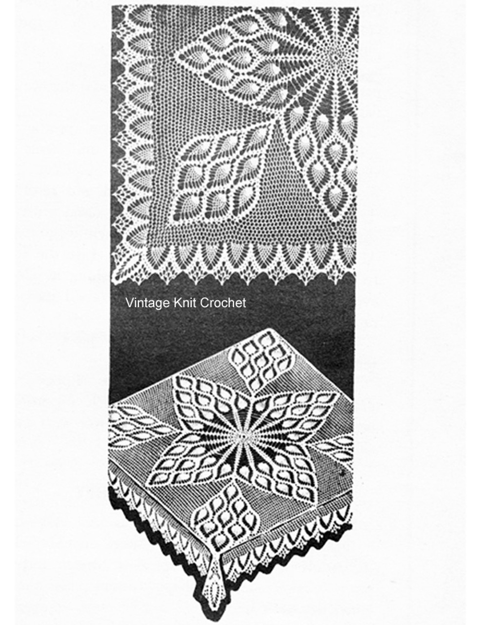 Crochet Pineapple Tablecloth Pattern Laura Wheeler 832 Mail Order