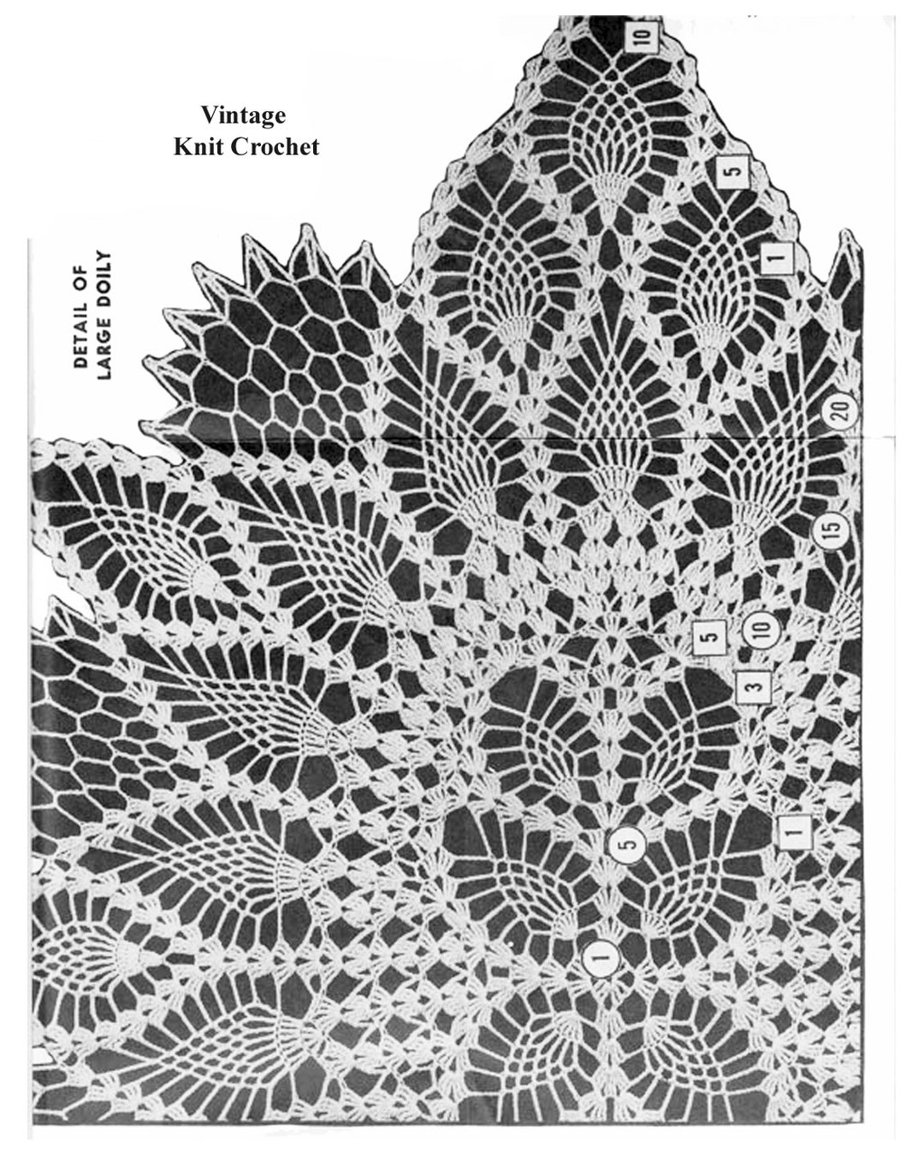 Crochet Oval Pineapple Doilies Pattern Small Medium Large Mail Order