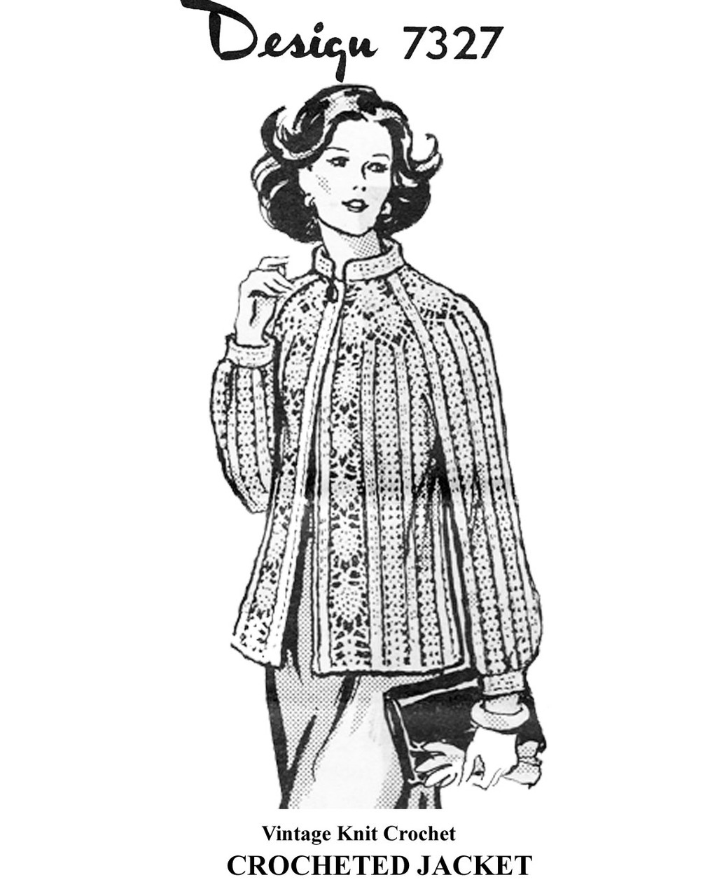 Crochet Pineapple Jacket Pattern Mail Order 7327 Alice Brooks
