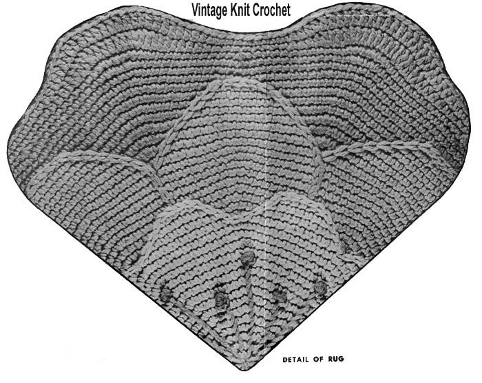 Crochet Flower Shape Rug Pattern, Alice Brooks Design 7170