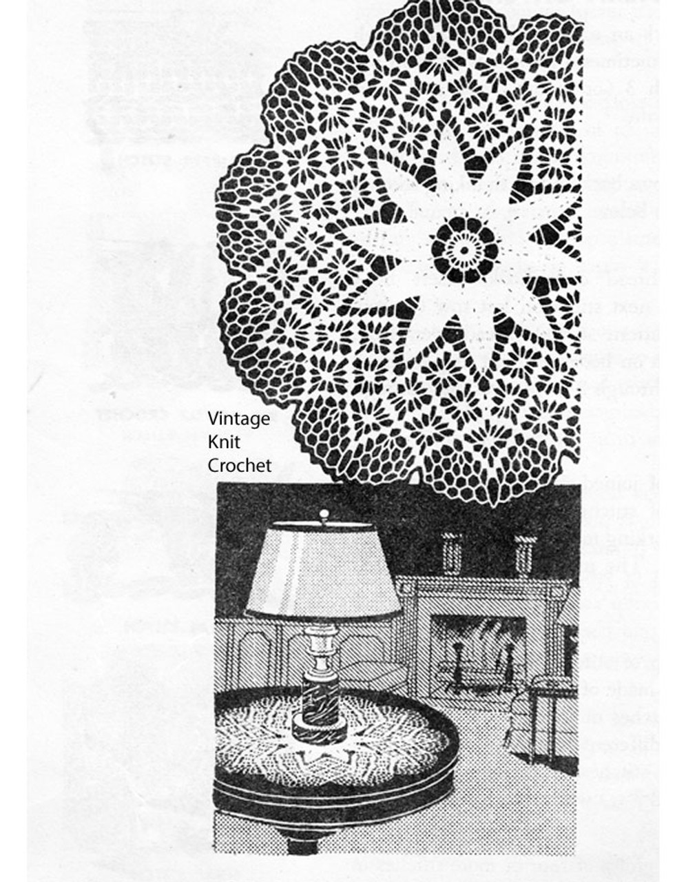 Crochet Spiderweb Doilies Large Small Alice Brooks 7105 Mail Order Design