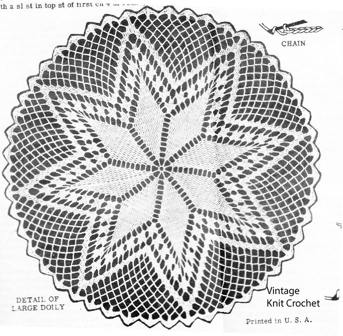 Crochet Star Doily Pattern, Small Medium Large, laura Wheeler 2937