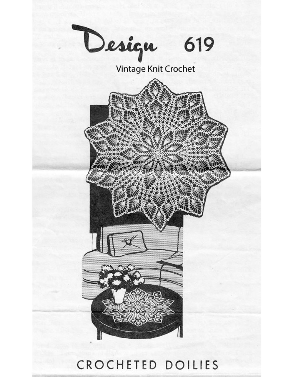Crochet Pineapple Doilies Pattern Large Small Laura Wheeler 619