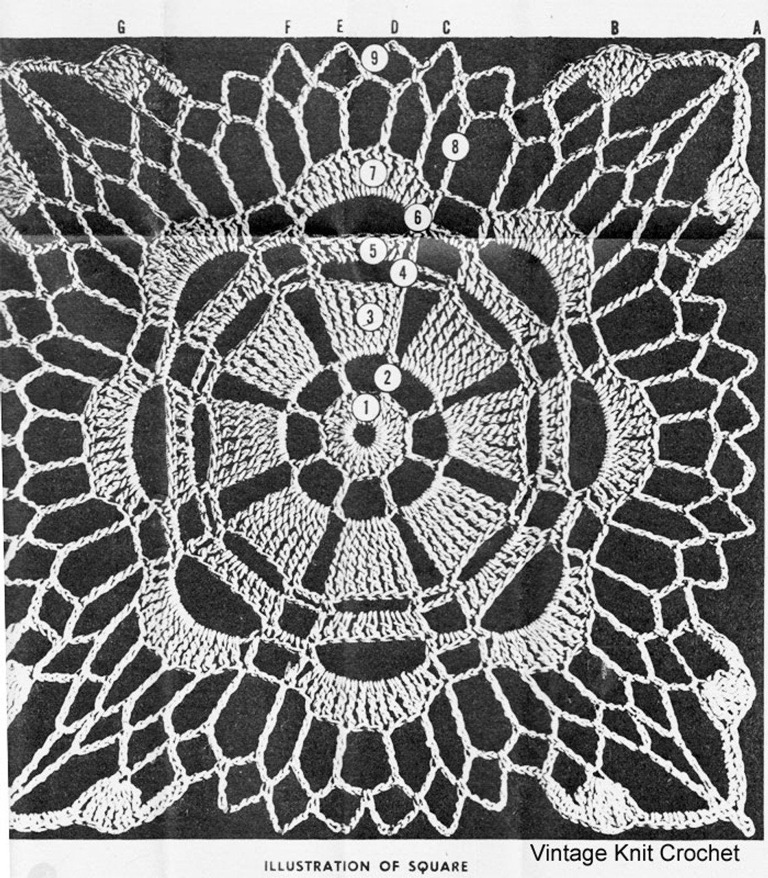 Easy Crochet Square Pattern Tablecloth Bedspread Laura Wheeler 865
