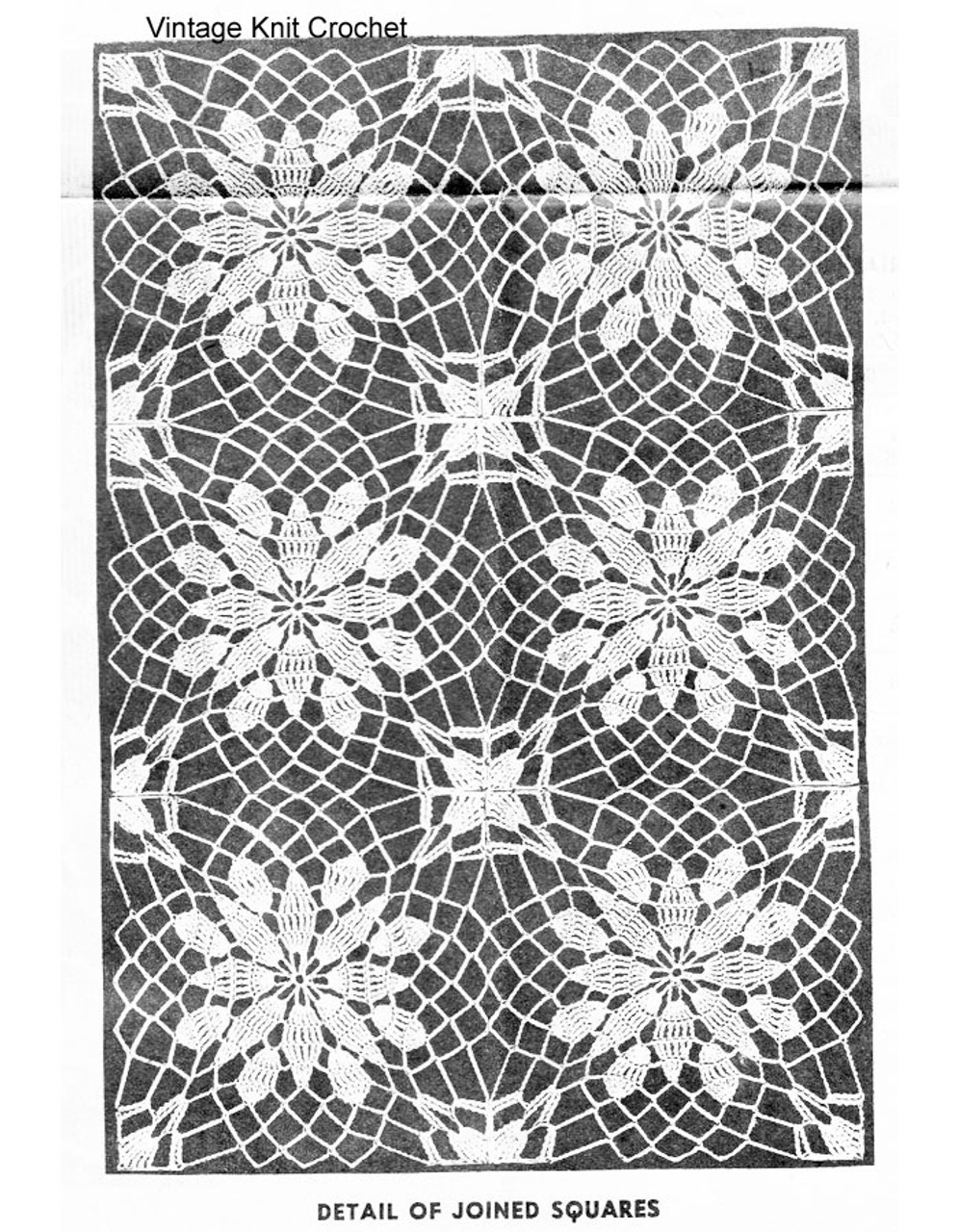 Crochet Tablecloth Square Pattern Flower Motif Laura Wheeler 760