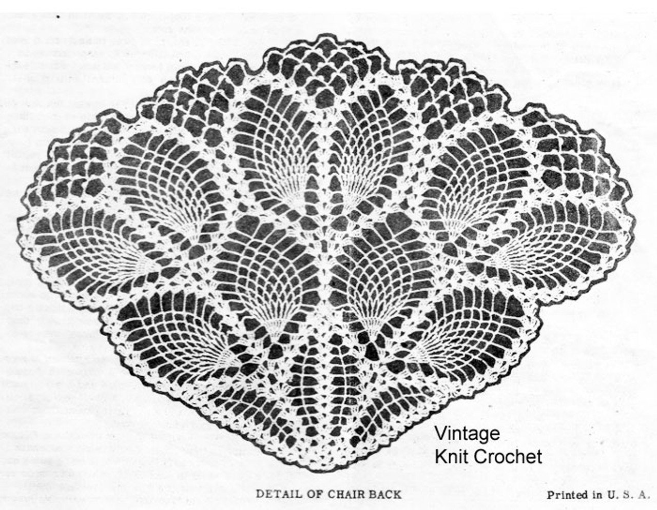 Crochet Pineapple Chair Doily Set Laura Wheeler 685