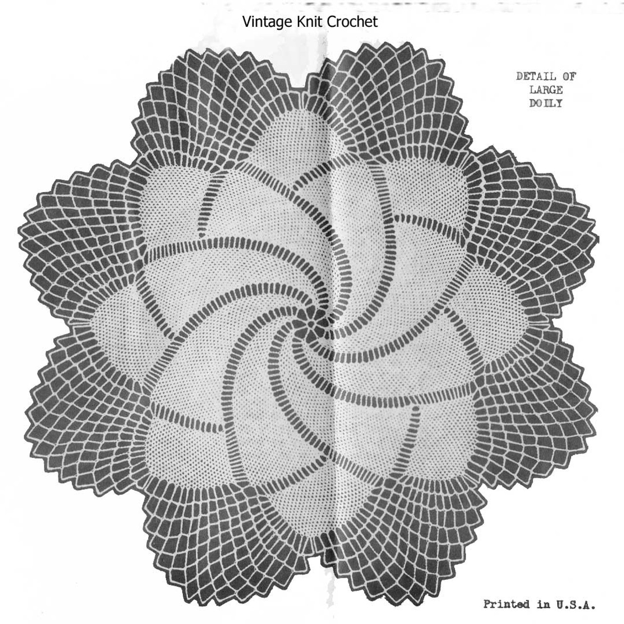 Crochet Pinwheel Doilies Pattern Small Medium Large Laura Wheeler