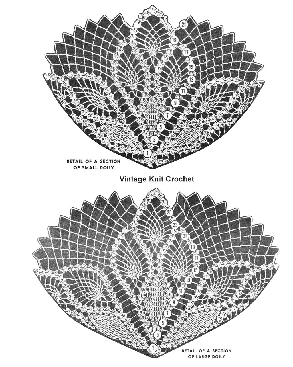 Crochet Pineapple Doilies Pattern Spiderweb Large Small Alice Brooks