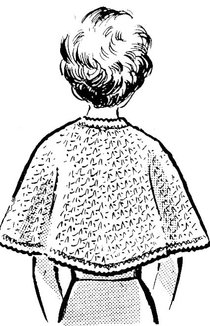 Easy Crochet Capelet Pattern, Mail Order No 2661, Anne Cabot