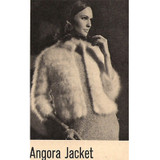Knitted Angora Hat Pattern, Vintage 1960s