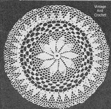 Flower Motif Center Oval Doily Crochet Pattern