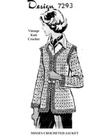 Womans Crochet Chanel Jacket Pattern in Shell Stitch, Design 864