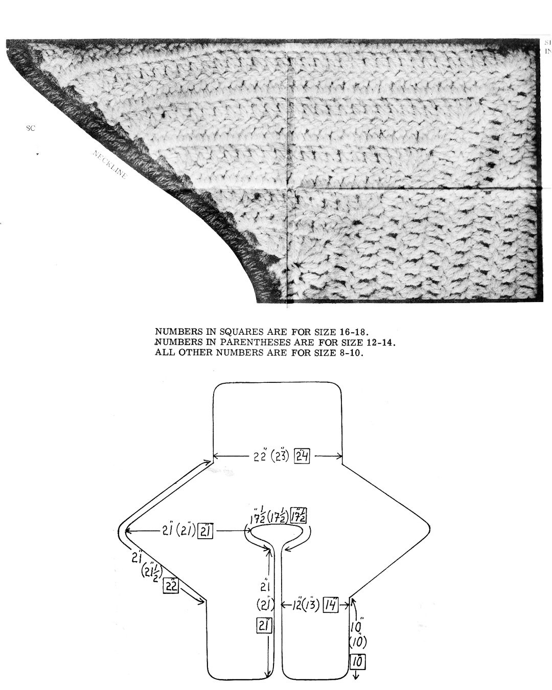 Crochet Long Poncho Cape pattern Hooded Fringed Mail Order Design 861