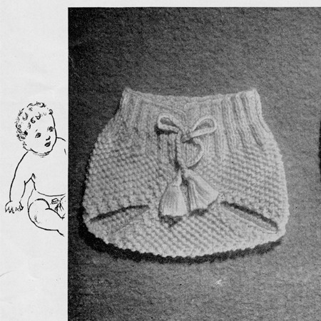 Knitted Baby Soakers, Two Pair