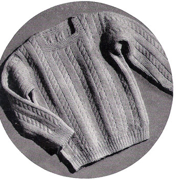 Little Boys Cable Knit Sweater Pattern Size 3