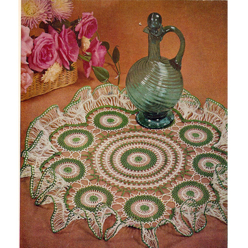 Ruffled Hairpin Lace Centerpiece Crochet Doily Pattern