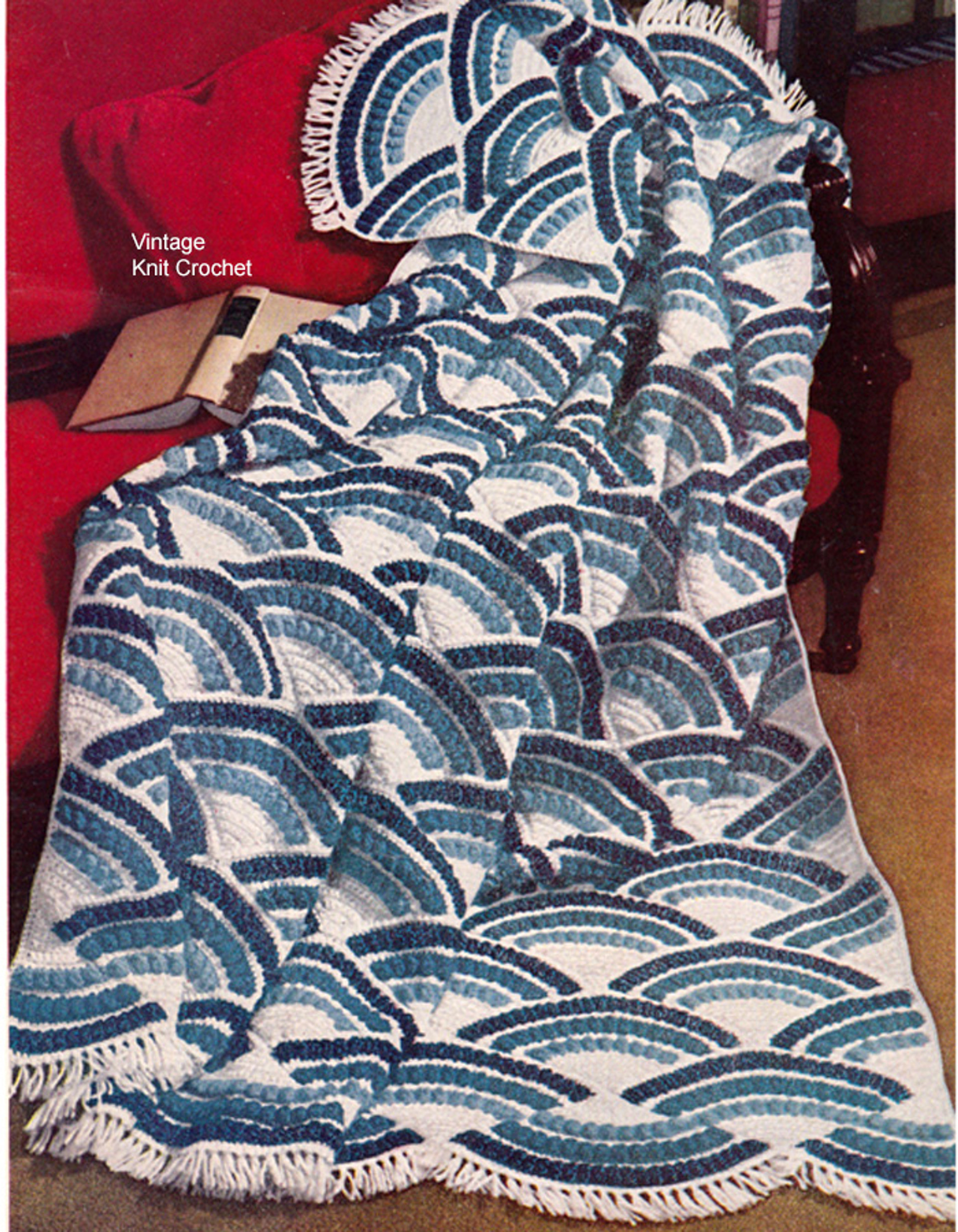 Crochet Fan Afghan Pattern Popcorn Stitch