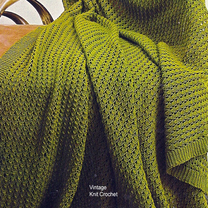 Beginner Afghan Knitting Pattern is 50 x 66 inches